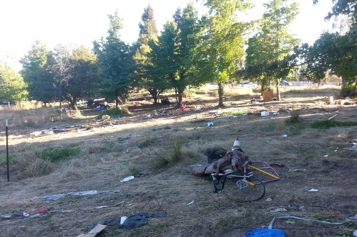 Homeless Encampment By Jungle Swept During Meeting About How Homeless ...