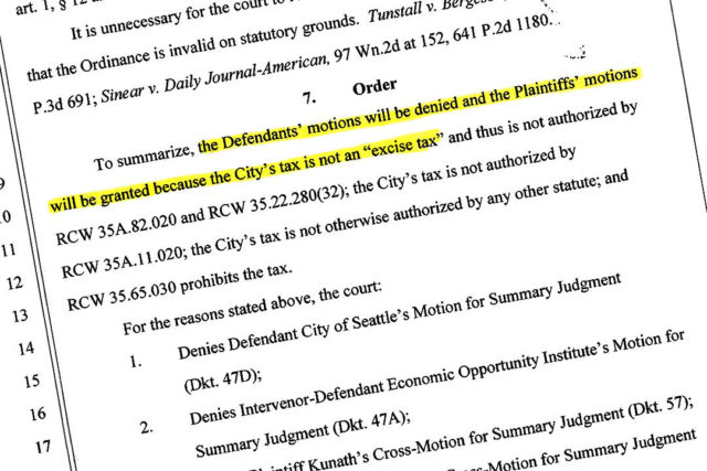 King County Judge Rules Against Seattle Income Tax | Seattle Weekly